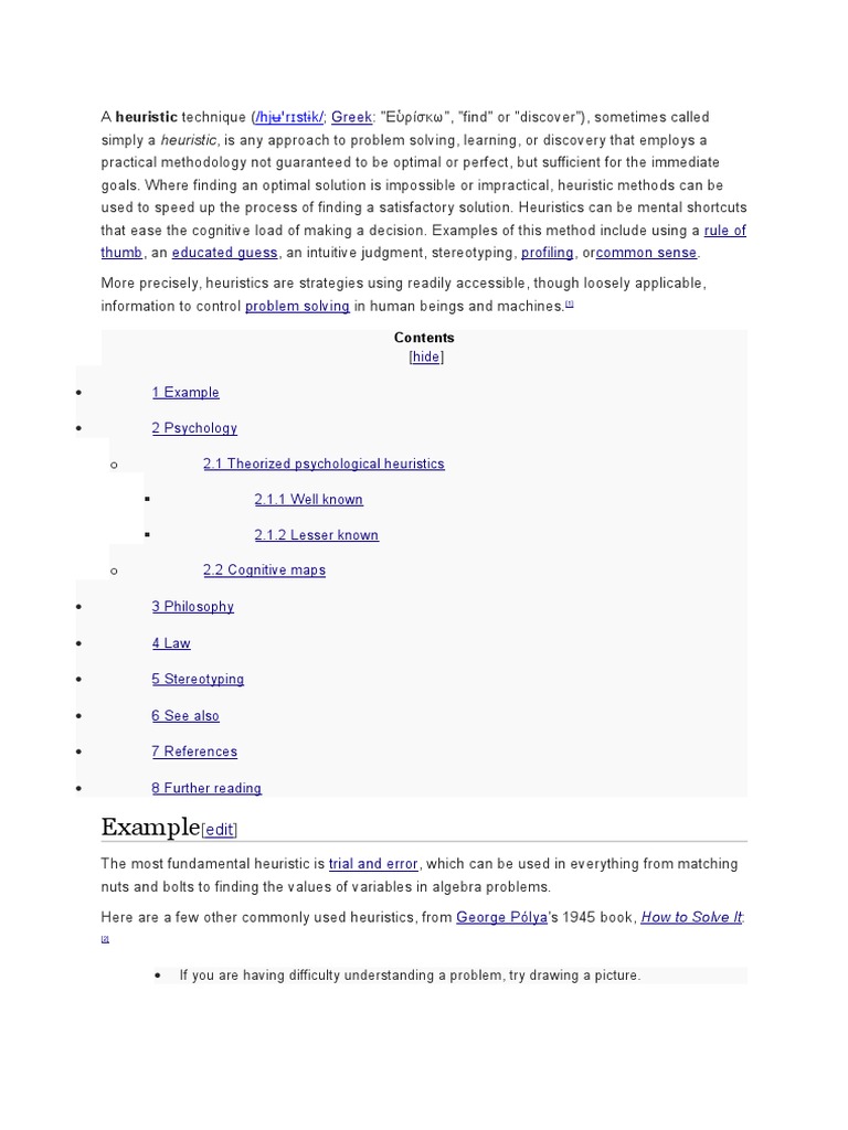 Euristica | PDF | Heuristic | Heuristics In Judgment And Decision Making