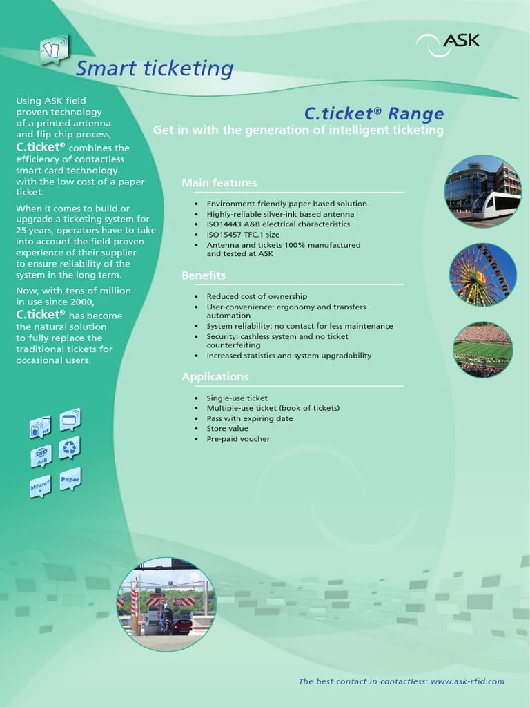 Smart Ticketing: C.ticket Range | PDF | Smart Card | Bit