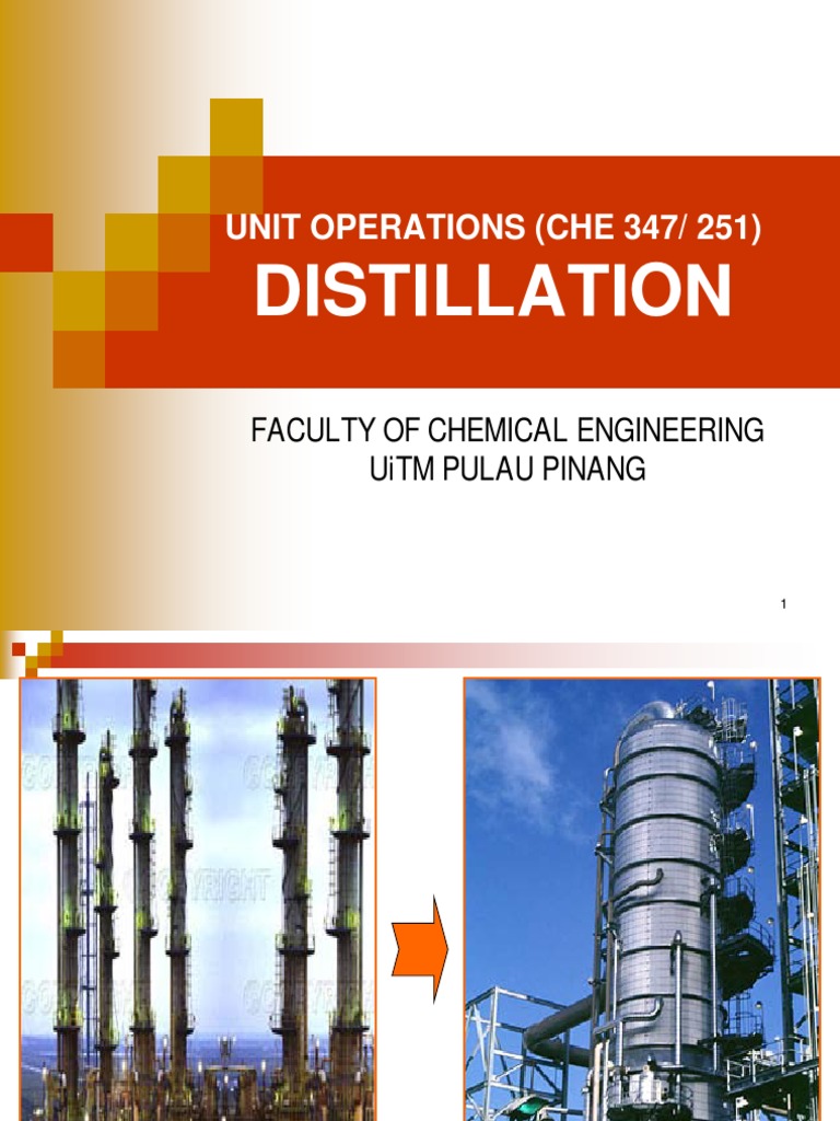 Distillation: Unit Operations (Che 347/ 251) | Download Free PDF ...