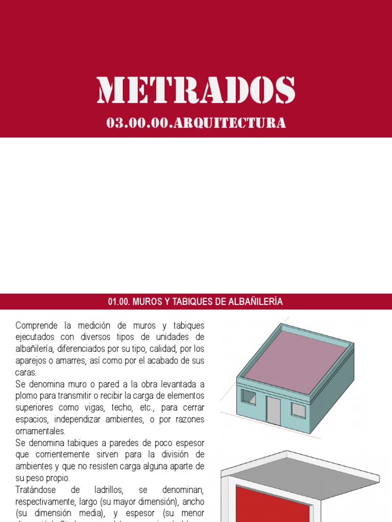 Metrados Arquitectura | PDF | Revestimiento | Loseta