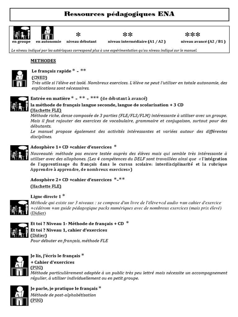 Outils pédagogiques pour FLE/FLS | PDF