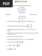Engineering Mathematics I Question Paper | PDF | Curvature | Matrix ...