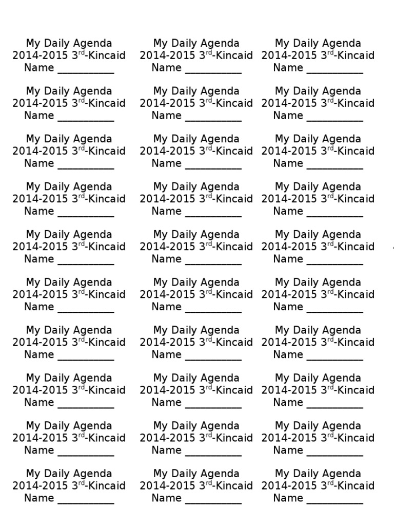 Agenda Labels | PDF | Career & Growth | Social Science