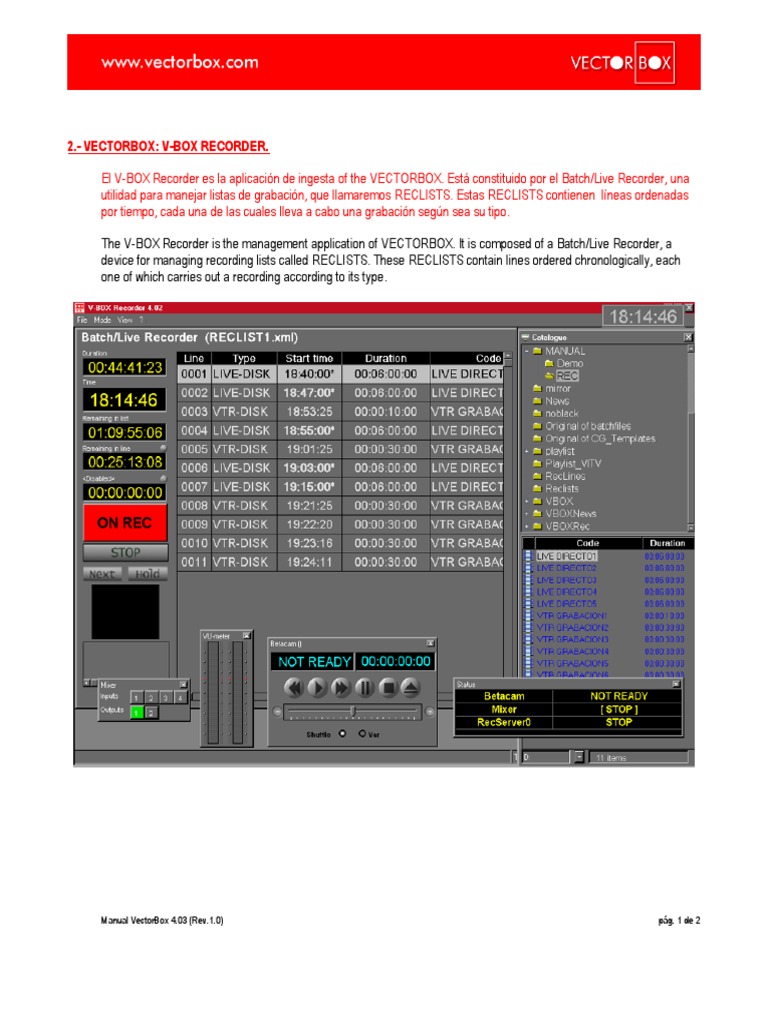 Manual Vectorbox 4 03 Sample | PDF | Informática y tecnología de la ...