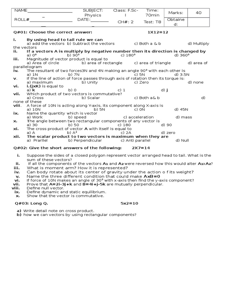 Chapter 2 Test | PDF
