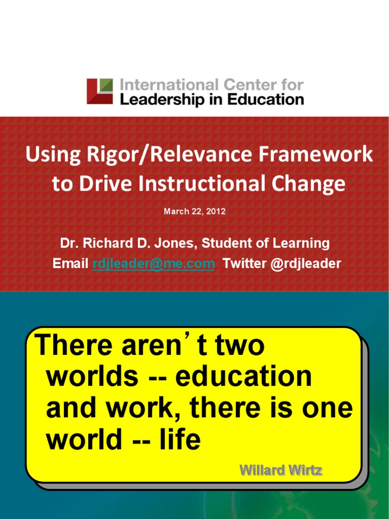 Using Rigor-Relevance Framework ICLE | PDF | Educational Assessment ...