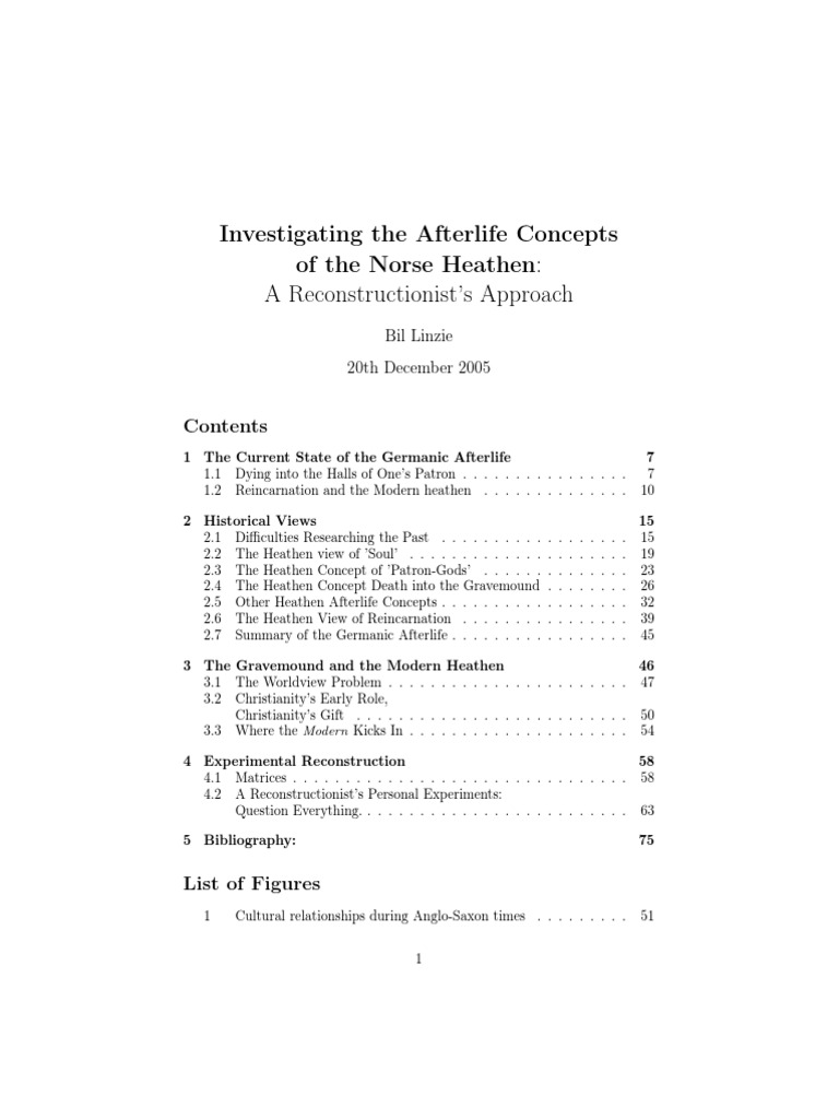 Investigating The Afterlife Concepts of The Norse Heathen | PDF ...