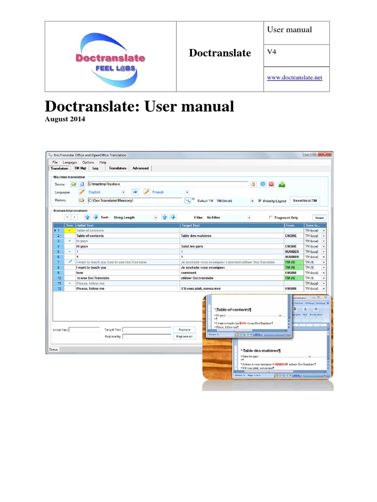 Doctranslate User Manual | PDF | Translations | Computer Architecture