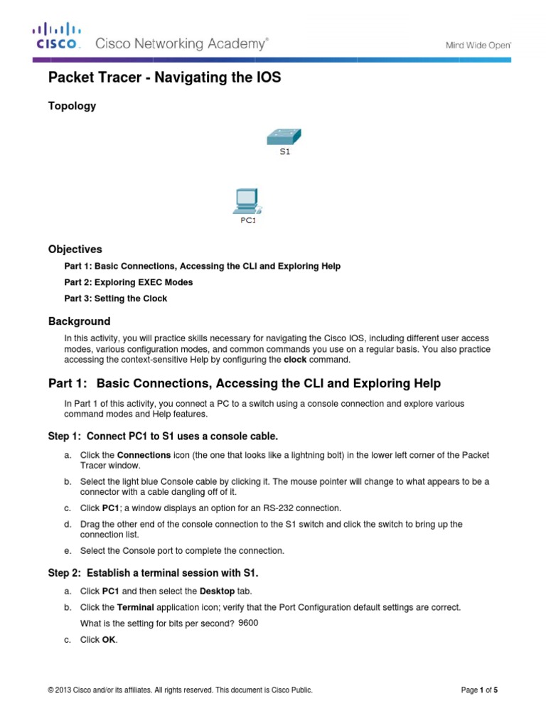 2.1.4.8 Packet Tracer PDF | PDF | Command Line Interface | Ios