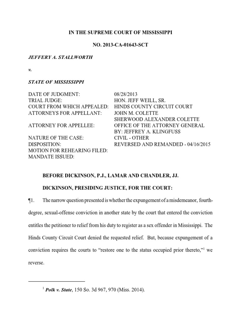 Stallworth Expungement Order | PDF | Probation | Plea