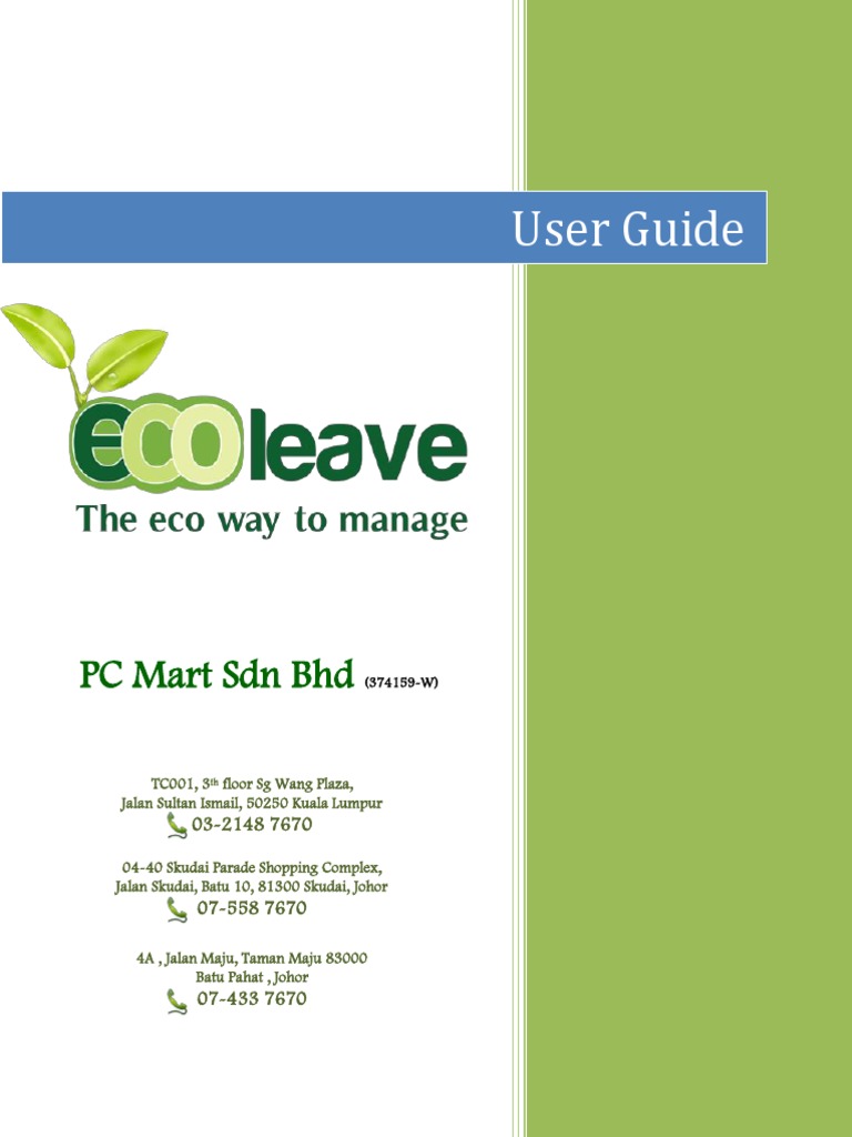 Leave Management System Manual | PDF | Password | Areas Of Computer Science