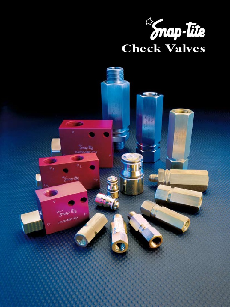 Snap-Tite Check Valves | PDF | Valve | Hydraulics