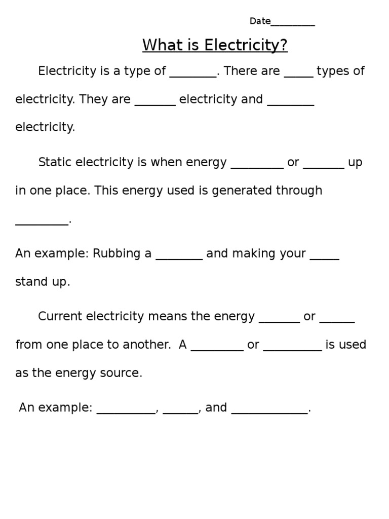 What Is Electricity Guided Notes | PDF