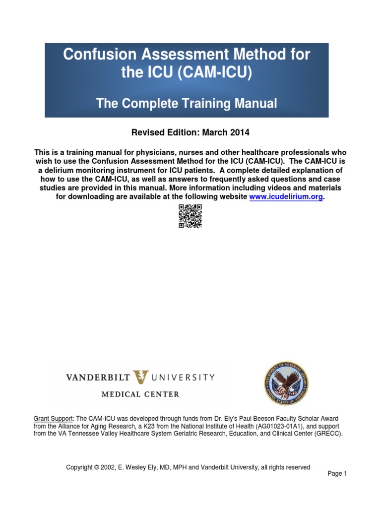 CAM ICU Training PDF | PDF | Intensive Care Unit | Dementia