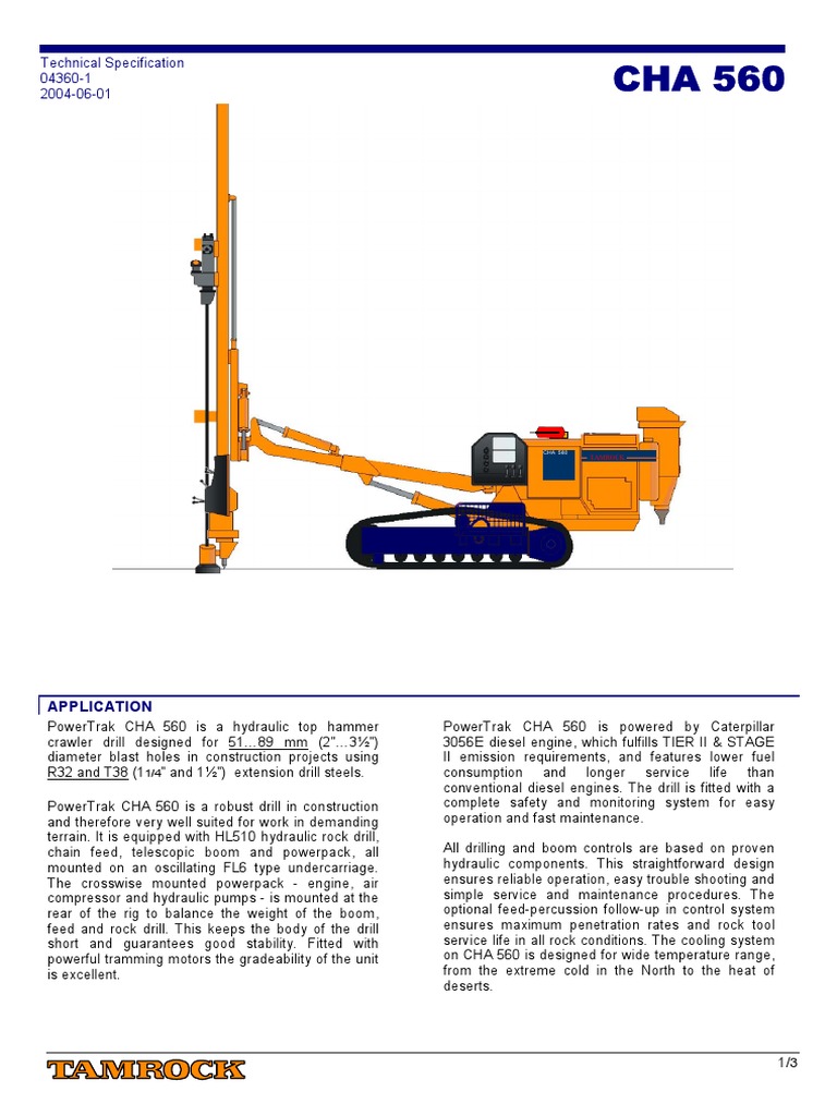 Tamrock Cha - 560 | PDF | Technology & Engineering