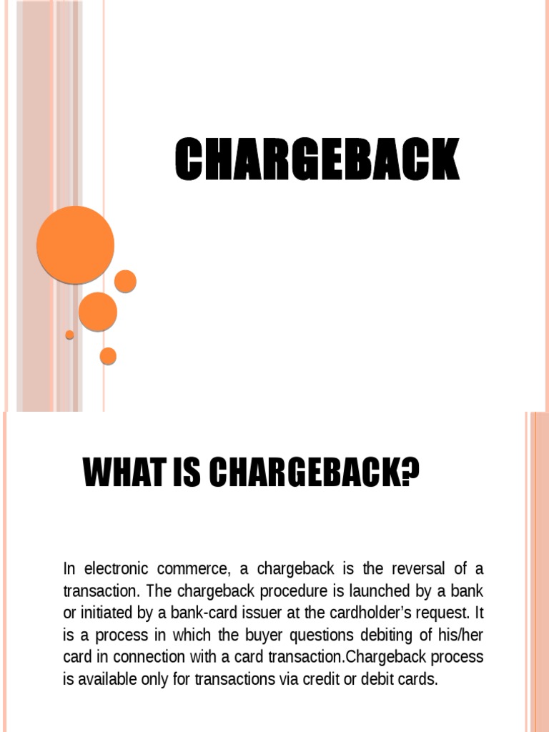 Chargeback | PDF | Credit Card | Financial Transaction