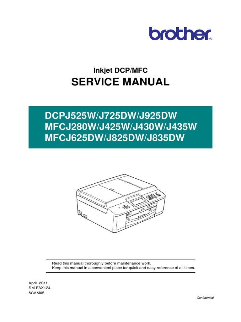Manual Servicio Brother MFC - J280W | PDF | Secure Digital | Fax