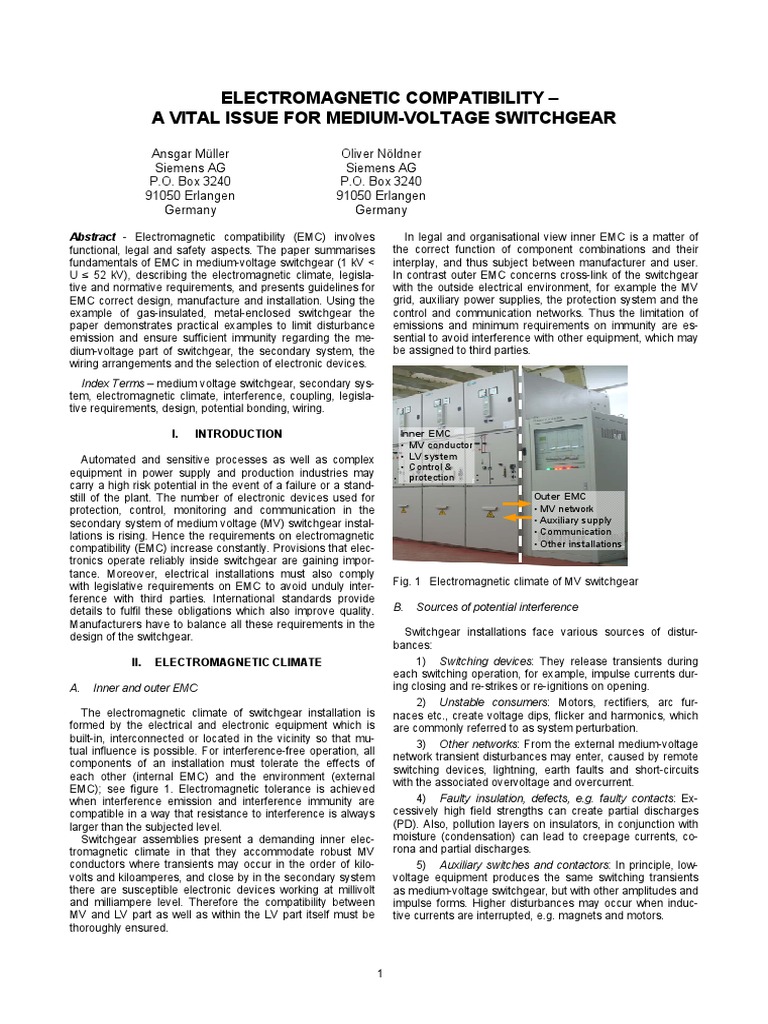 EMC Issue On HV SWG | PDF | Electromagnetic Compatibility ...