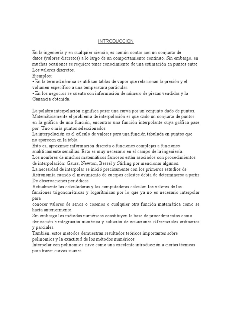 INTERPOLACION en Metodos Numericos | Descargar gratis PDF | Spline ... INTERPOLACION en Metodos Numericos | Descargar gratis PDF | Spline ...