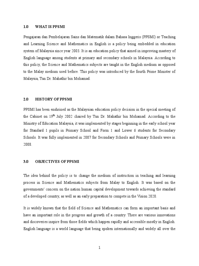 What Is Ppsmi? | PDF | Malaysia | Cognition