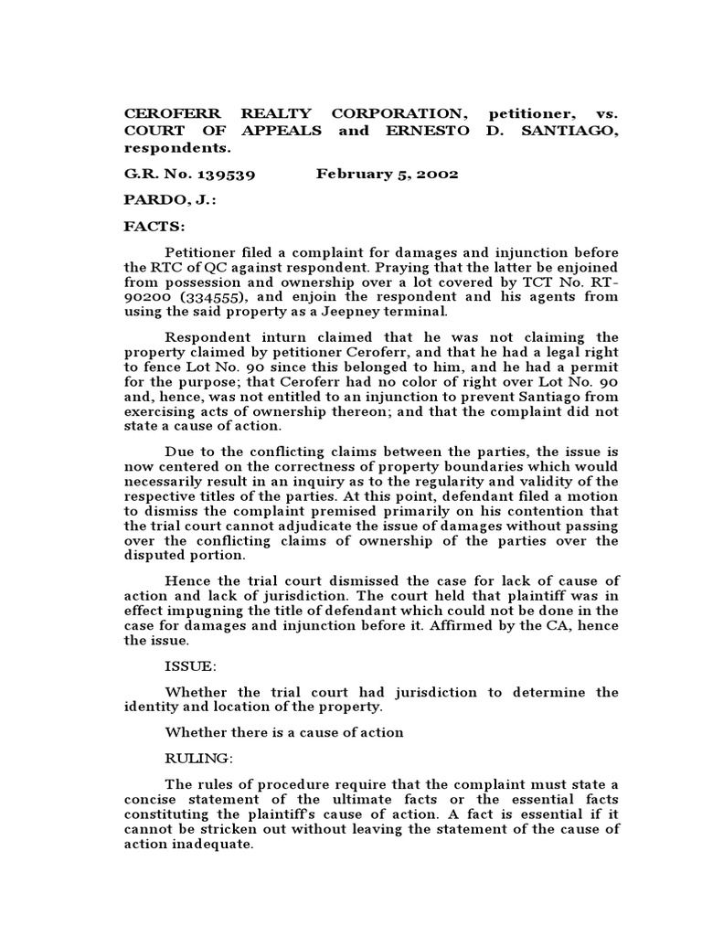 Case 3 | PDF | Cause Of Action | Complaint