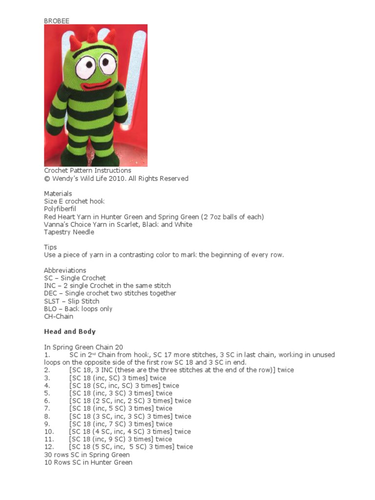 BROBEE | PDF | Crochet | Seam (Sewing)