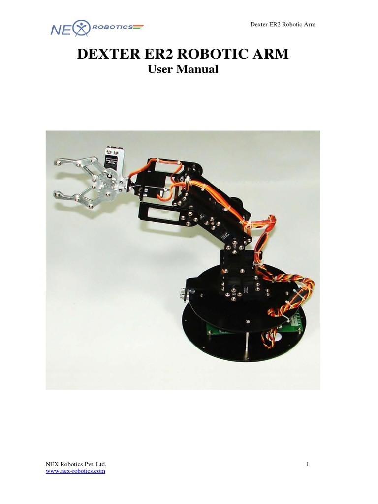 Dexter ER2 Robotic Arm User Manual | PDF | Robotics | Canadarm