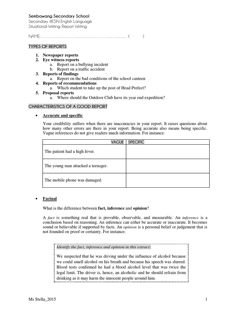 Report Writing Notes | PDF | Linguistic Morphology | Rules