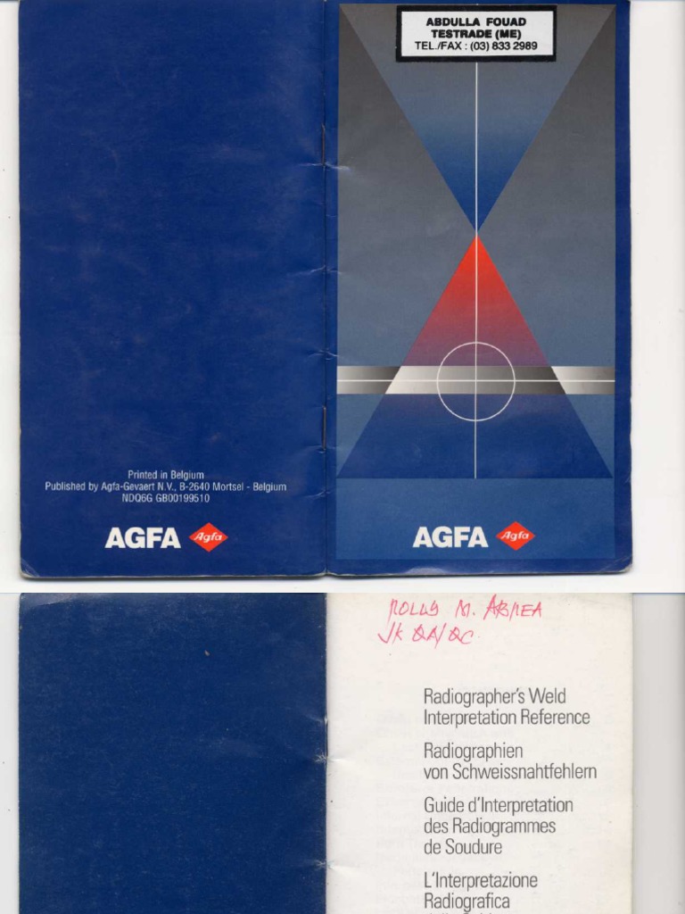 Radiographer's Weld Interpretation Reference | PDF | Chemistry | Welding