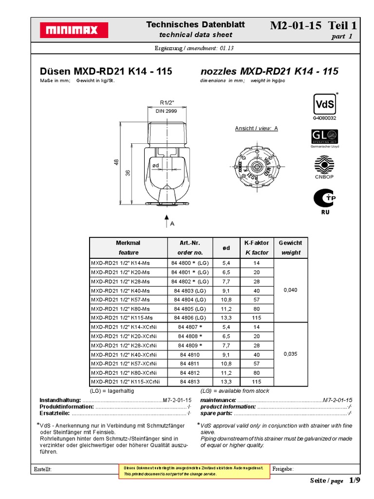 Fisa Tehnica Drencer | PDF