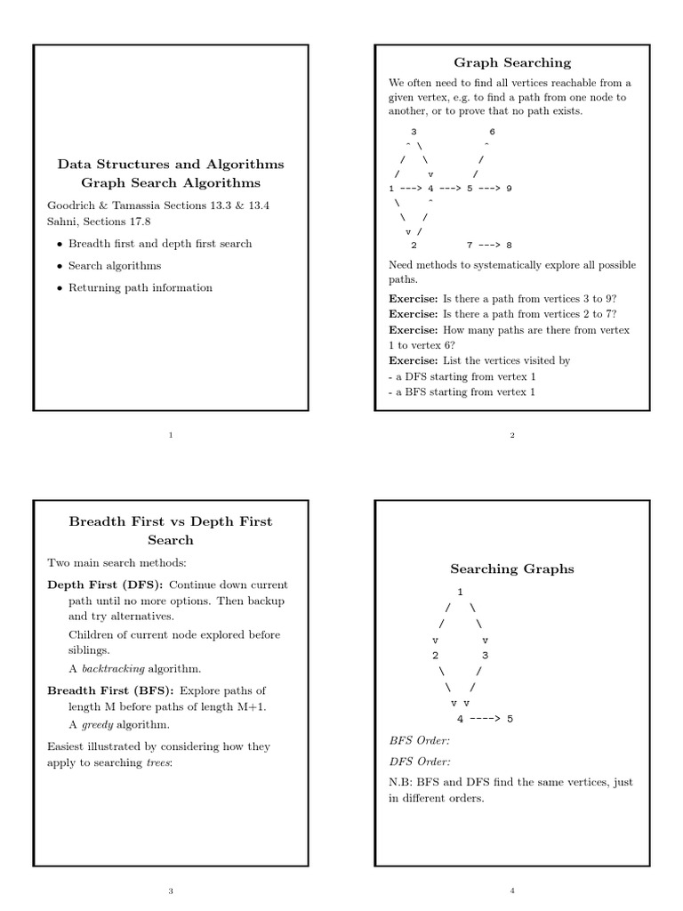 Graph Searching | PDF | Vertex (Graph Theory) | Algorithms And Data ...