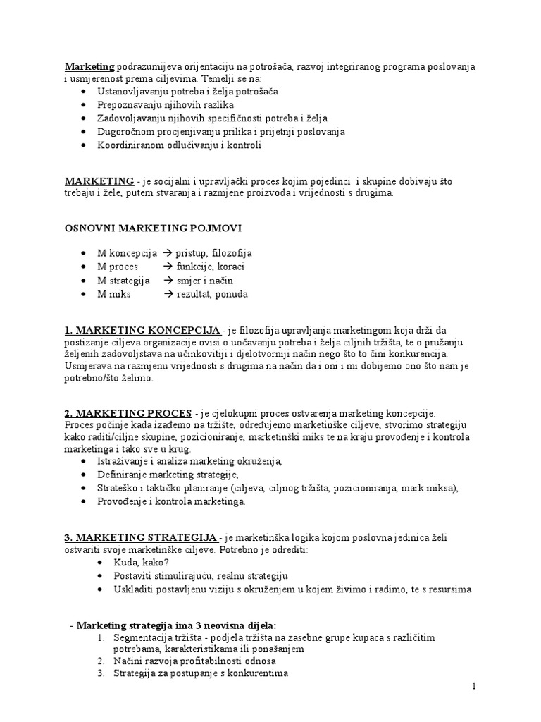 Marketing - 1.dio | PDF