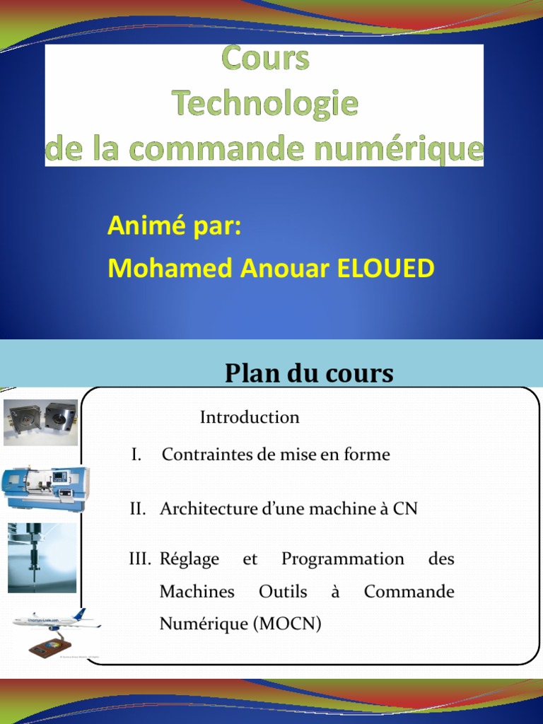 Chapitre-003 - Programmation Des MOCN | PDF | Machine-outil à commande numérique | Équipement ...