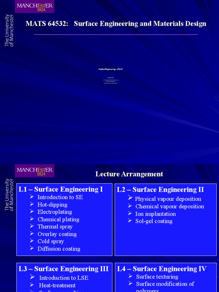 Surface Engineering Part 1 | PDF | Corrosion | Chromium