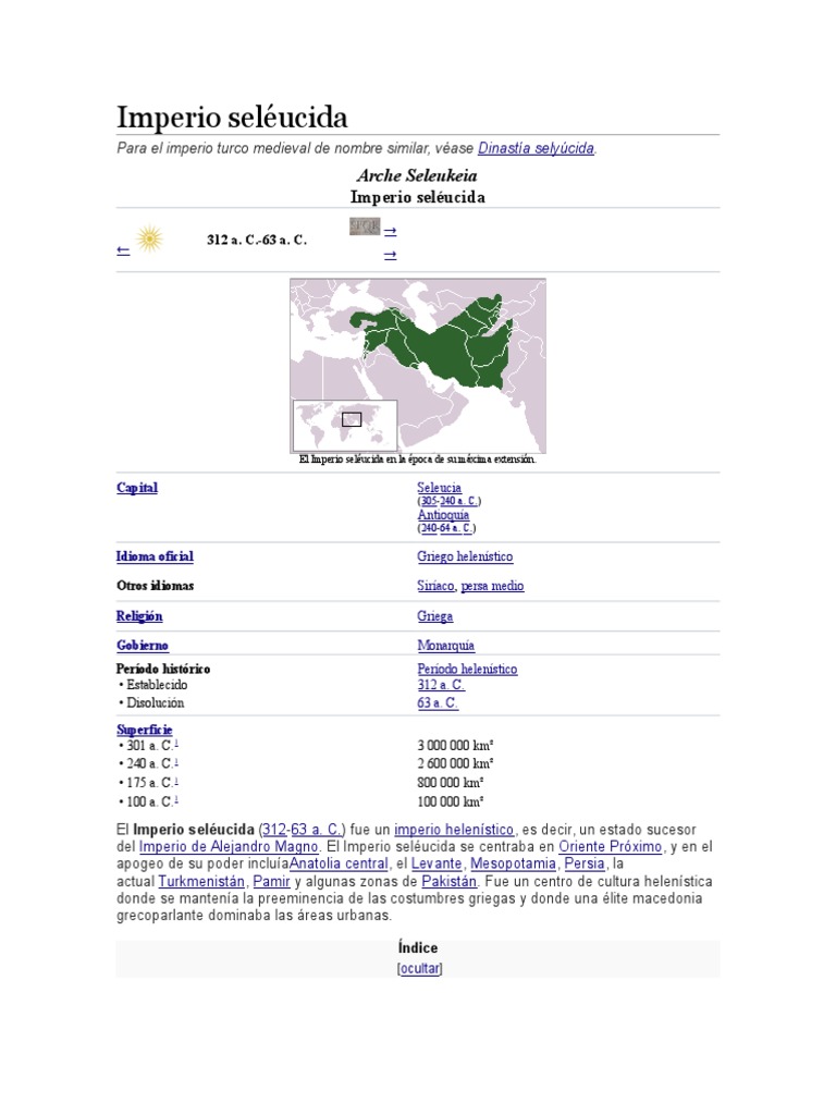 Historia del Imperio Seléucida | PDF | Pueblos antiguos | Antiguedad ...