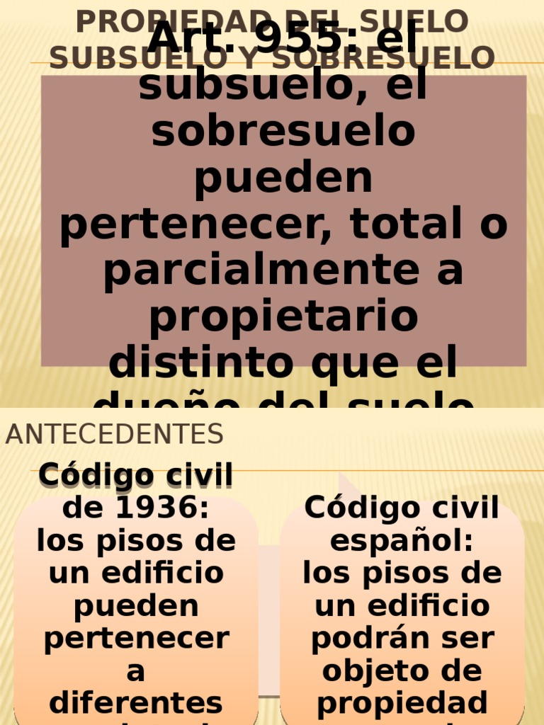 Propiedad Del Suelo Subsuelo y Sobresuelo | Propiedad | Principios éticos