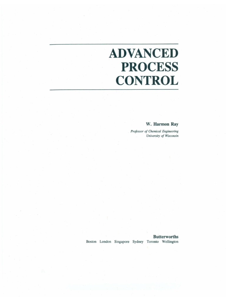 Advanced Process Control by W.H Ray | PDF