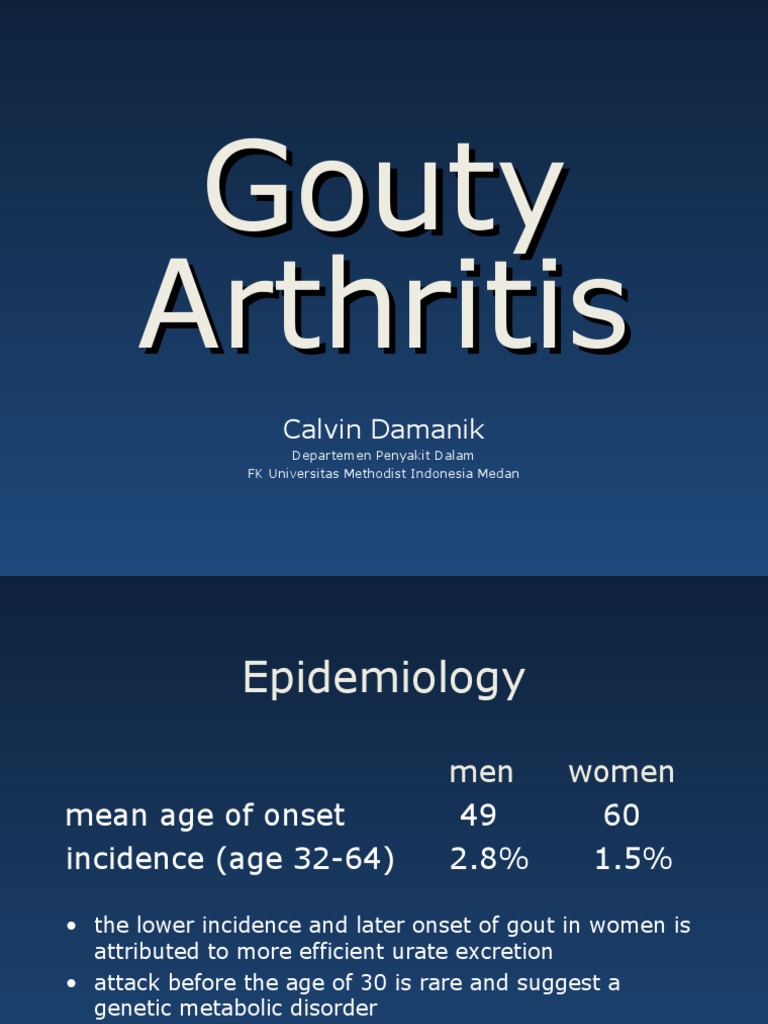 gout.ppt | Gout | Diseases And Disorders