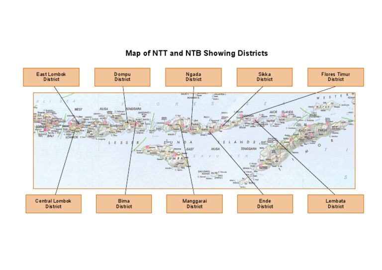 Map of NTT and NTB Showing Districts East Lombok District | PDF