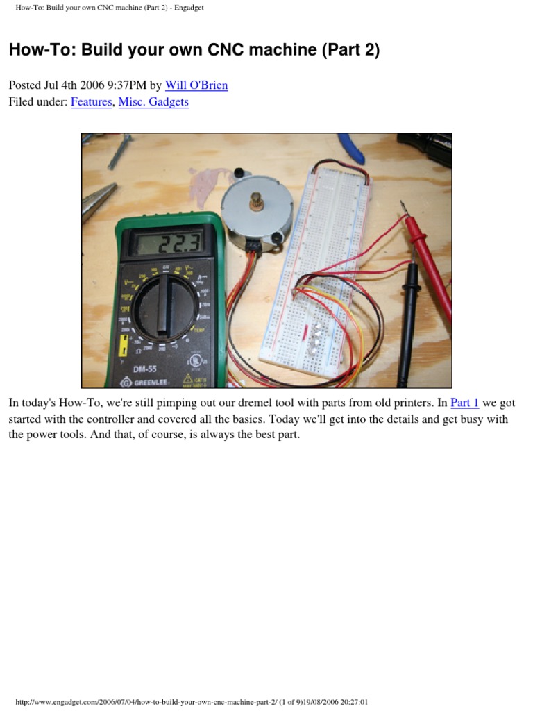 How-To - Build Your Own CNC Machine (Part 2) PDF | PDF | Electrical ...