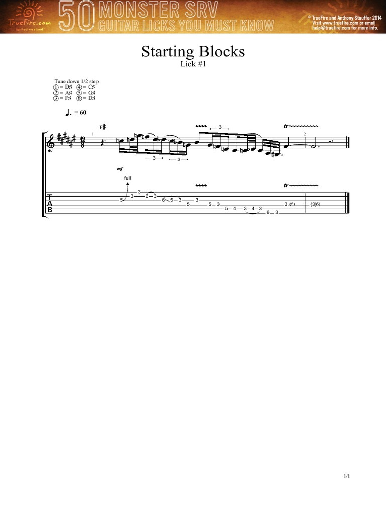 SVR Guitar Lick | PDF