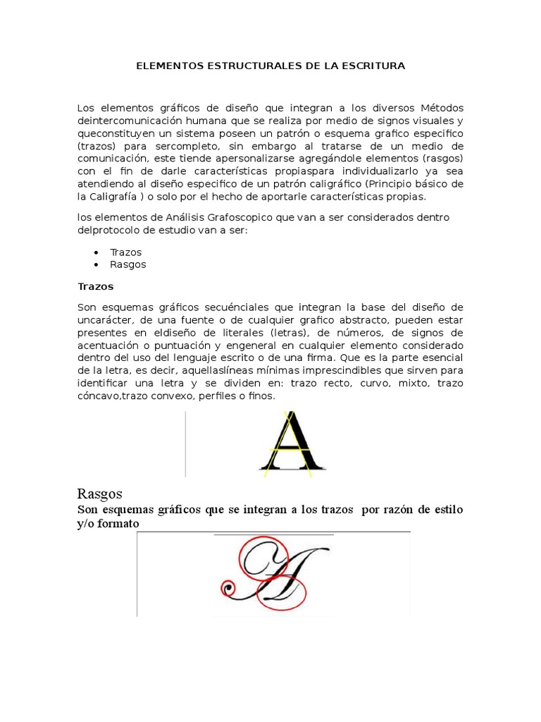 Elementos Estructurales de La Escritura | PDF | Escritura | Diseño
