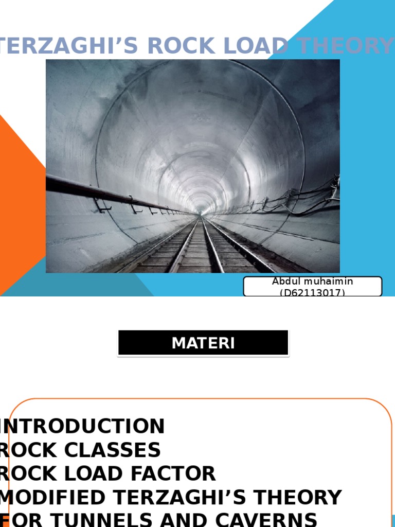 Terzaghi'S Rock Load Theory: Abdul Muhaimin (D62113017) | PDF
