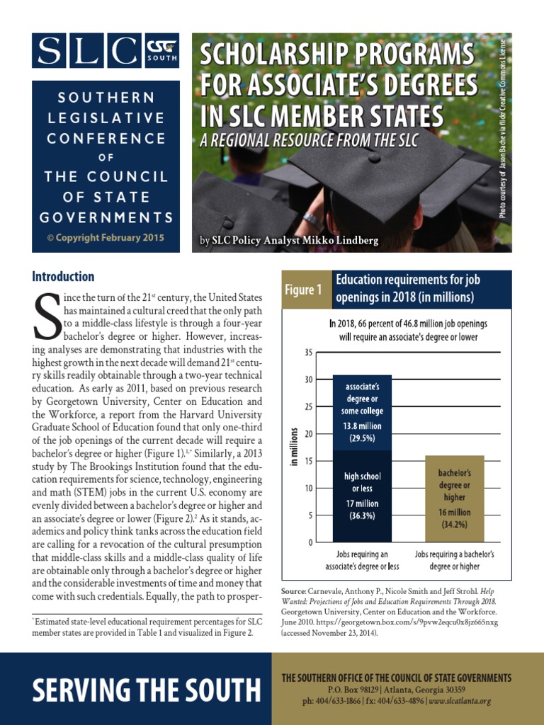 Scholarship Programs For Associate's Degrees in SLC Member States | PDF ...