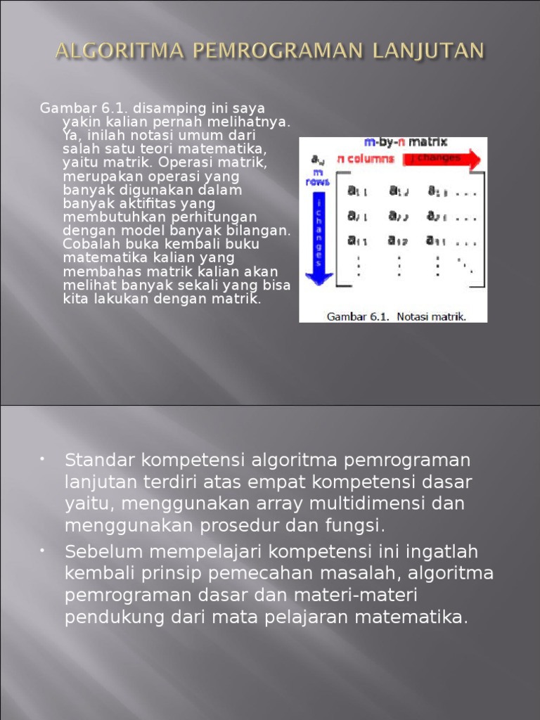 Algoritma Pemrograman Lanjutan | PDF | Metode & Bahan Ajar