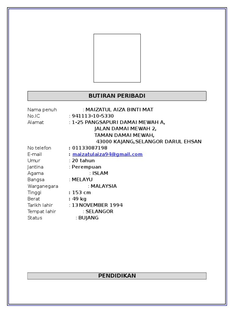 Contoh Resume | PDF
