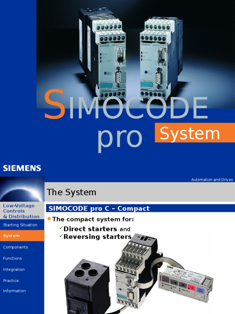 SIMOCODE Pro Presentation For SIMODODE - DP Customers | PDF | Electric ...