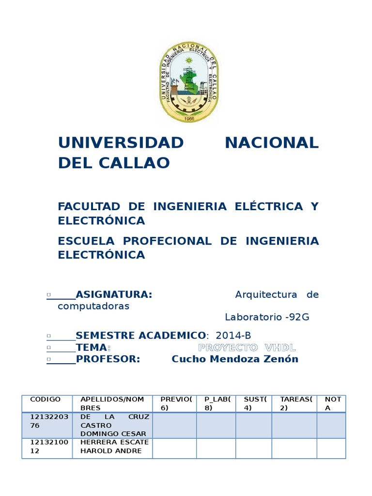 Proyecto VHDL con GAL 22V10D | PDF | Vhdl | Programación de computadoras