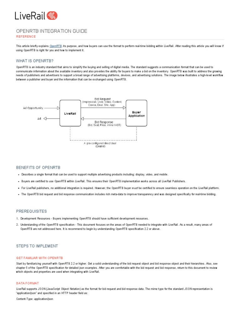 Open RTB | PDF | Json | Digital Technology