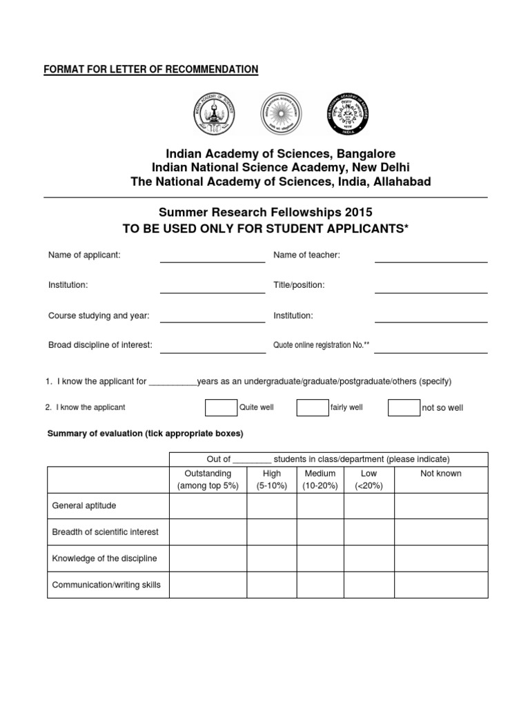 IAS Recommendation Letter Format | PDF